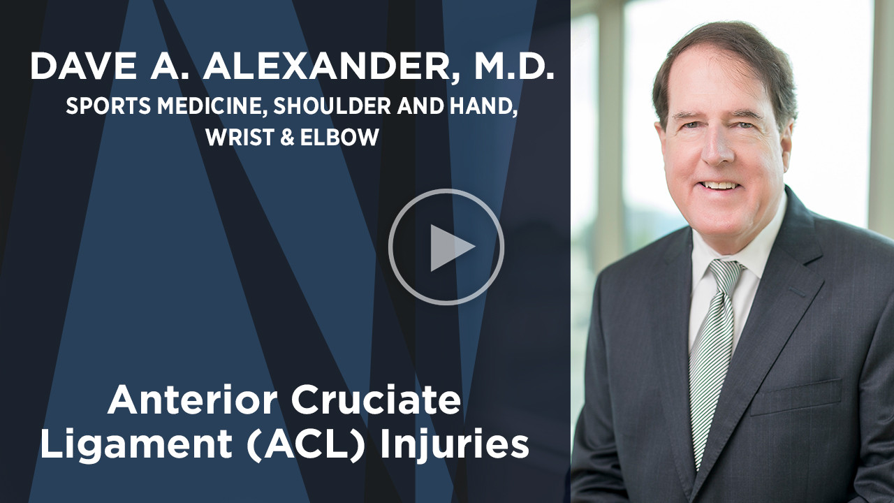 Dave A. Alexander, M.D. on Anterior Cruciate Ligament (ACL) Injuries | TOA